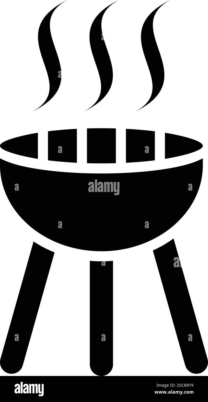 Flat barbecue Black and White Stock Photos & Images - Alamy