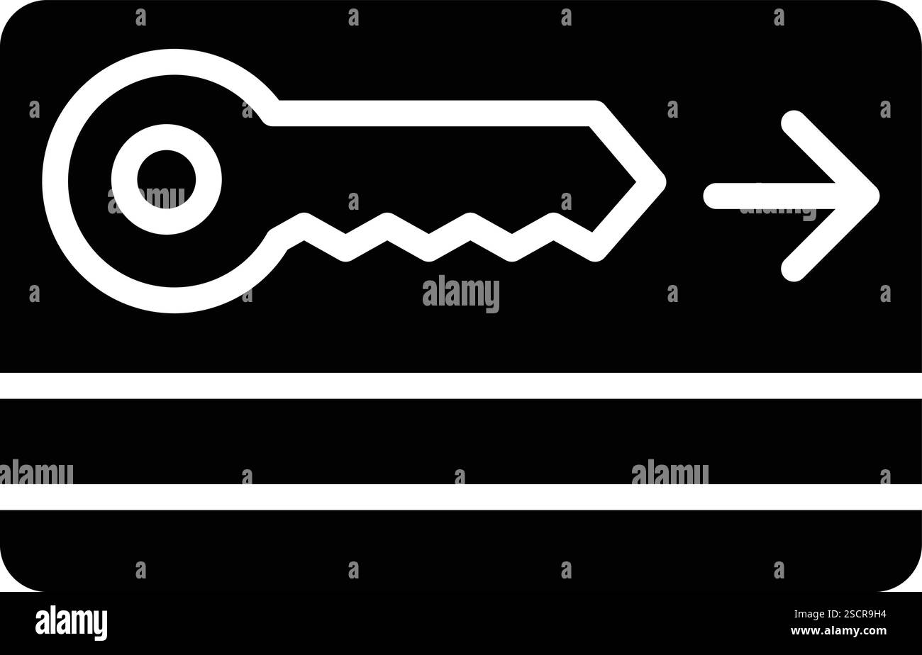 Room key icon vector Black and White Stock Photos & Images - Alamy