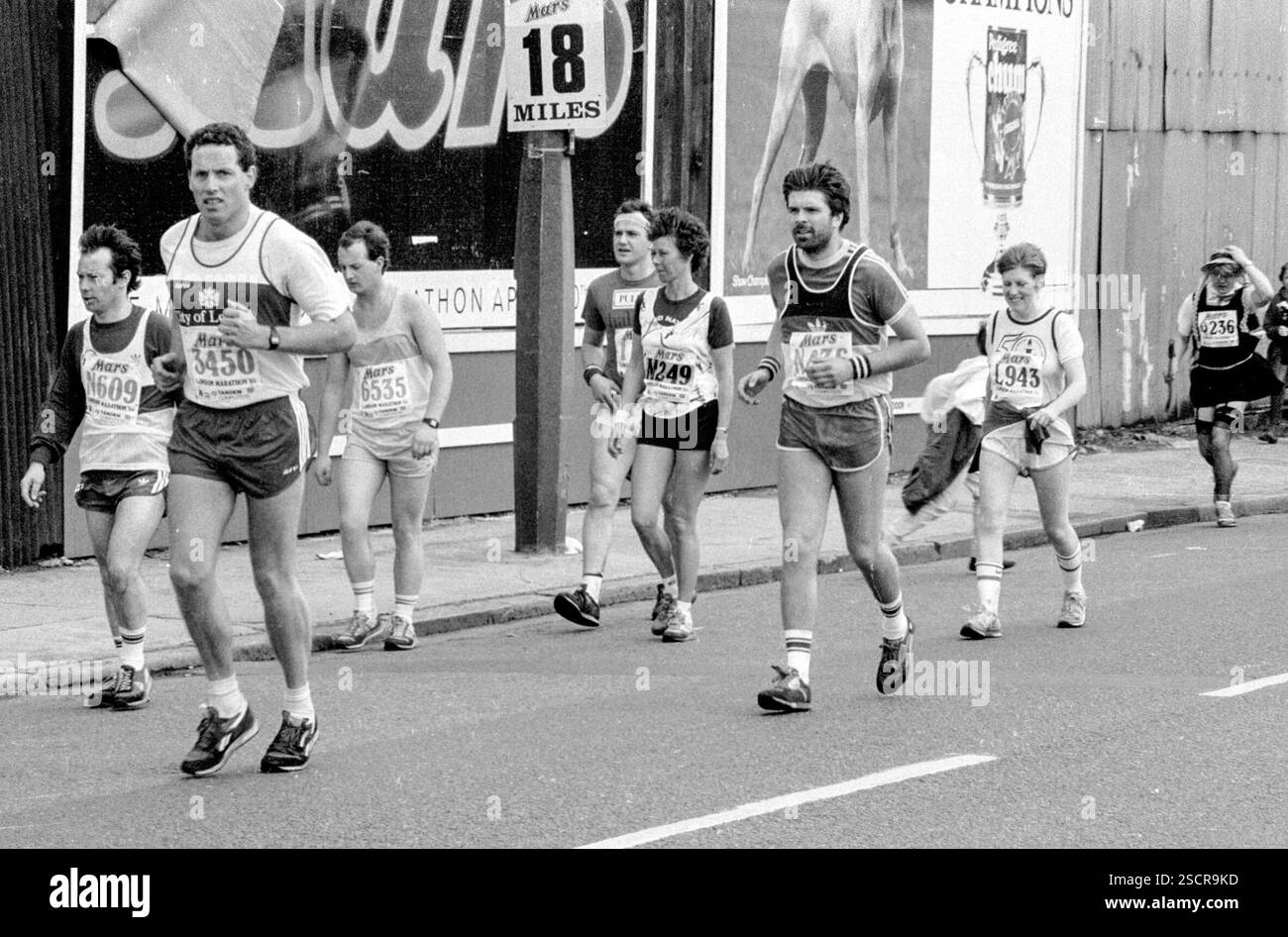 Runners in the London marathon 1986 Stock Photo - Alamy