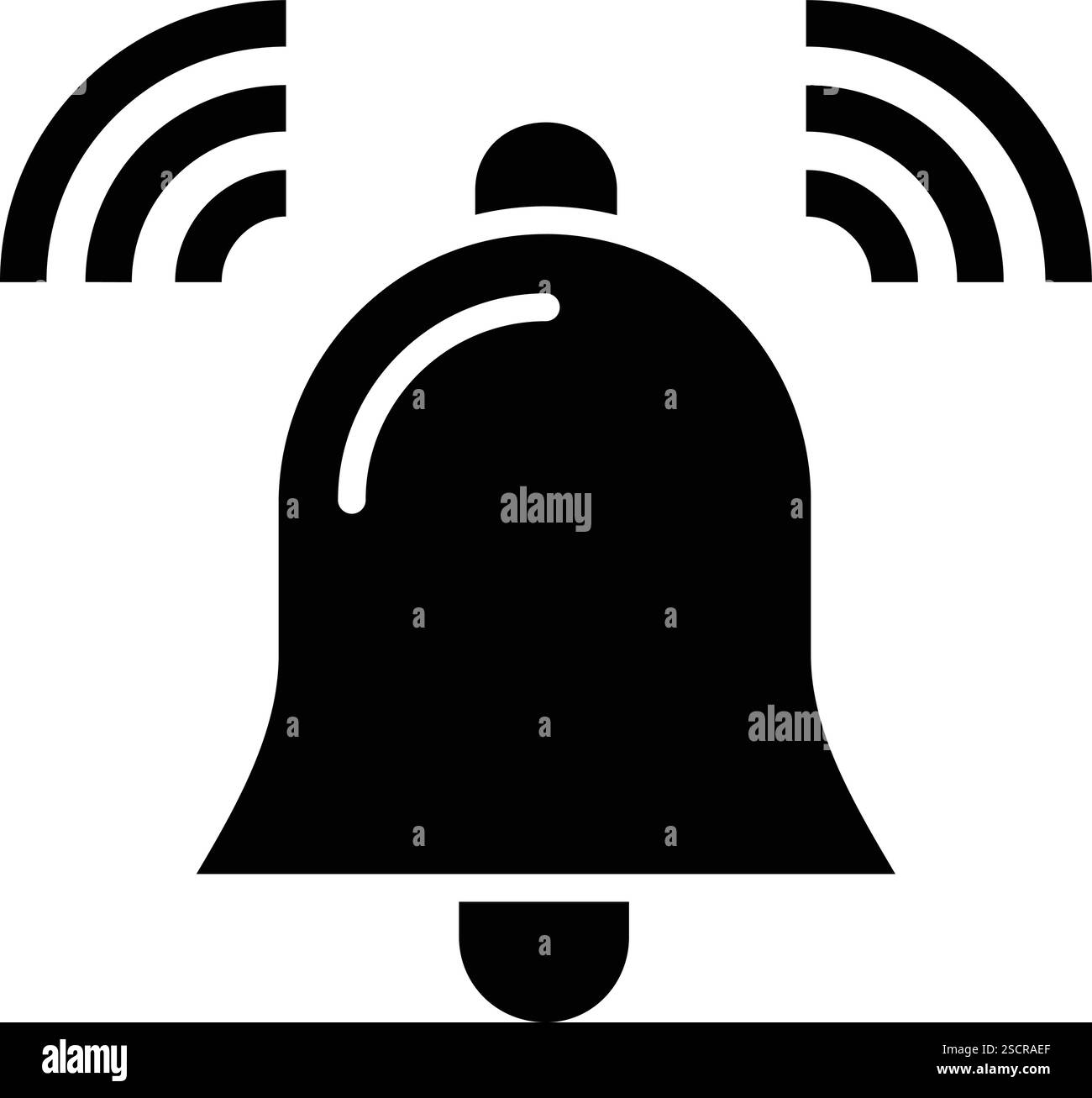Ringing bell vector Black and White Stock Photos & Images - Alamy