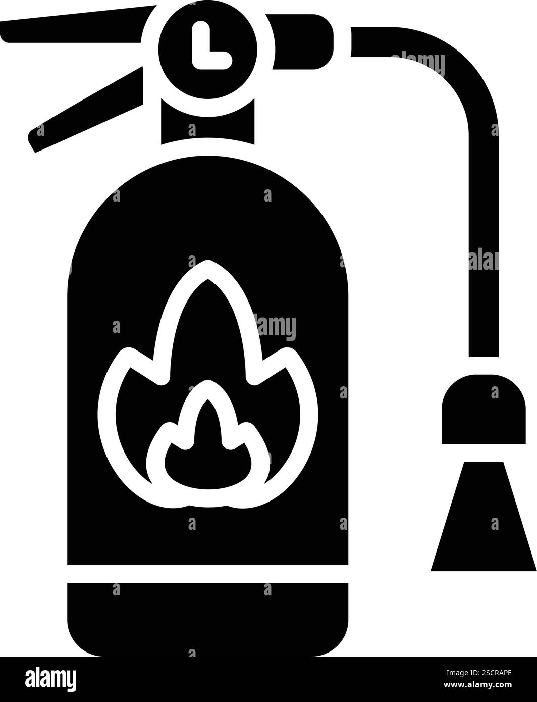 Fire extinguisher Vector Icon Design Illustration Stock Vector Image ...