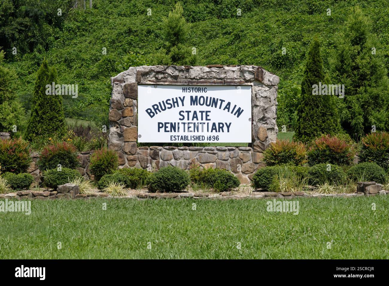 Historic Brushy Mountain State Penitentiary Sign Stock Photo - Alamy