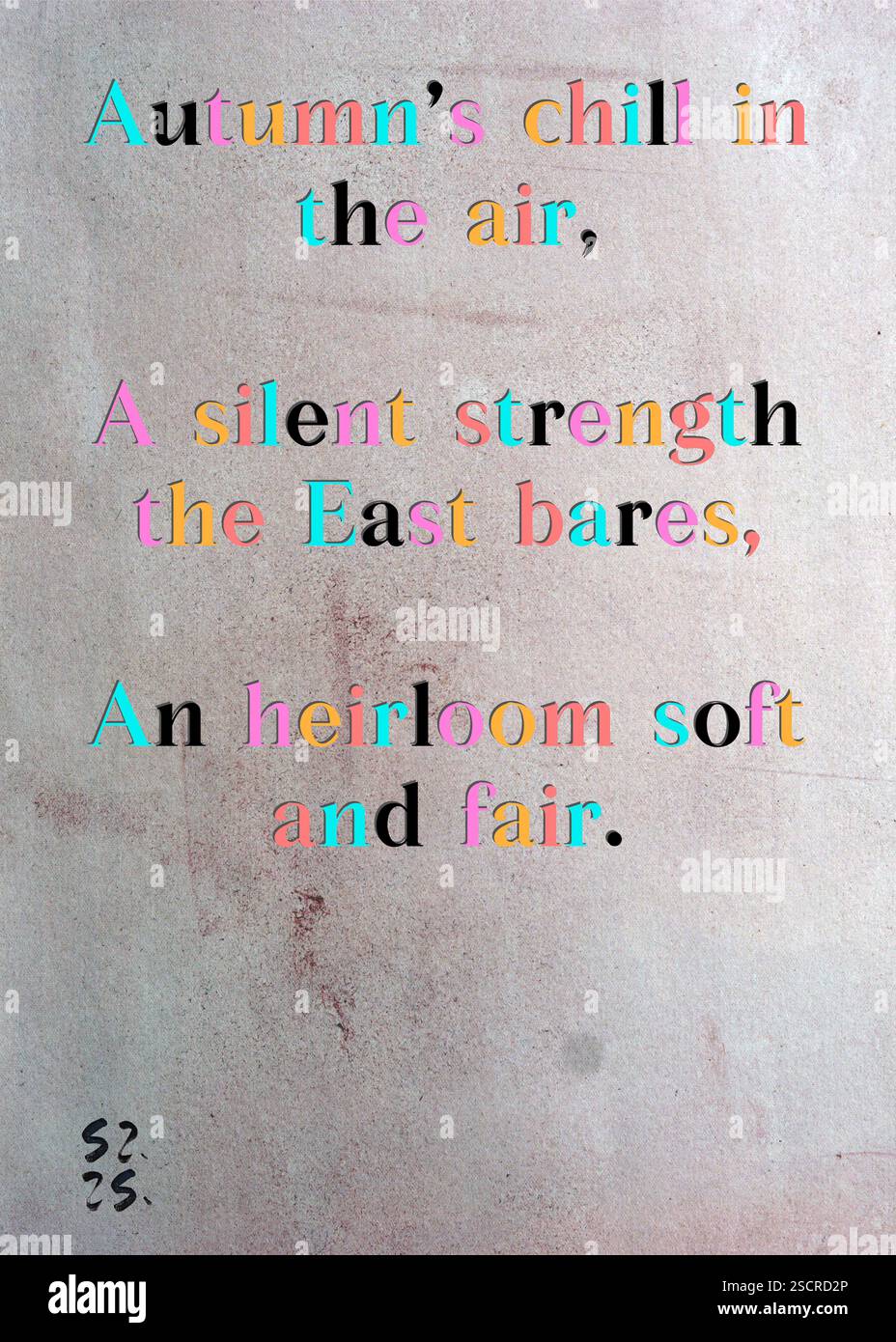 Autumn's chill in the air, A silent strength the East bares, An ...