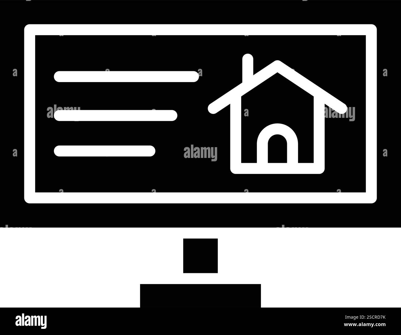 Computer house Vector Icon Design Illustration Stock Vector Image & Art ...
