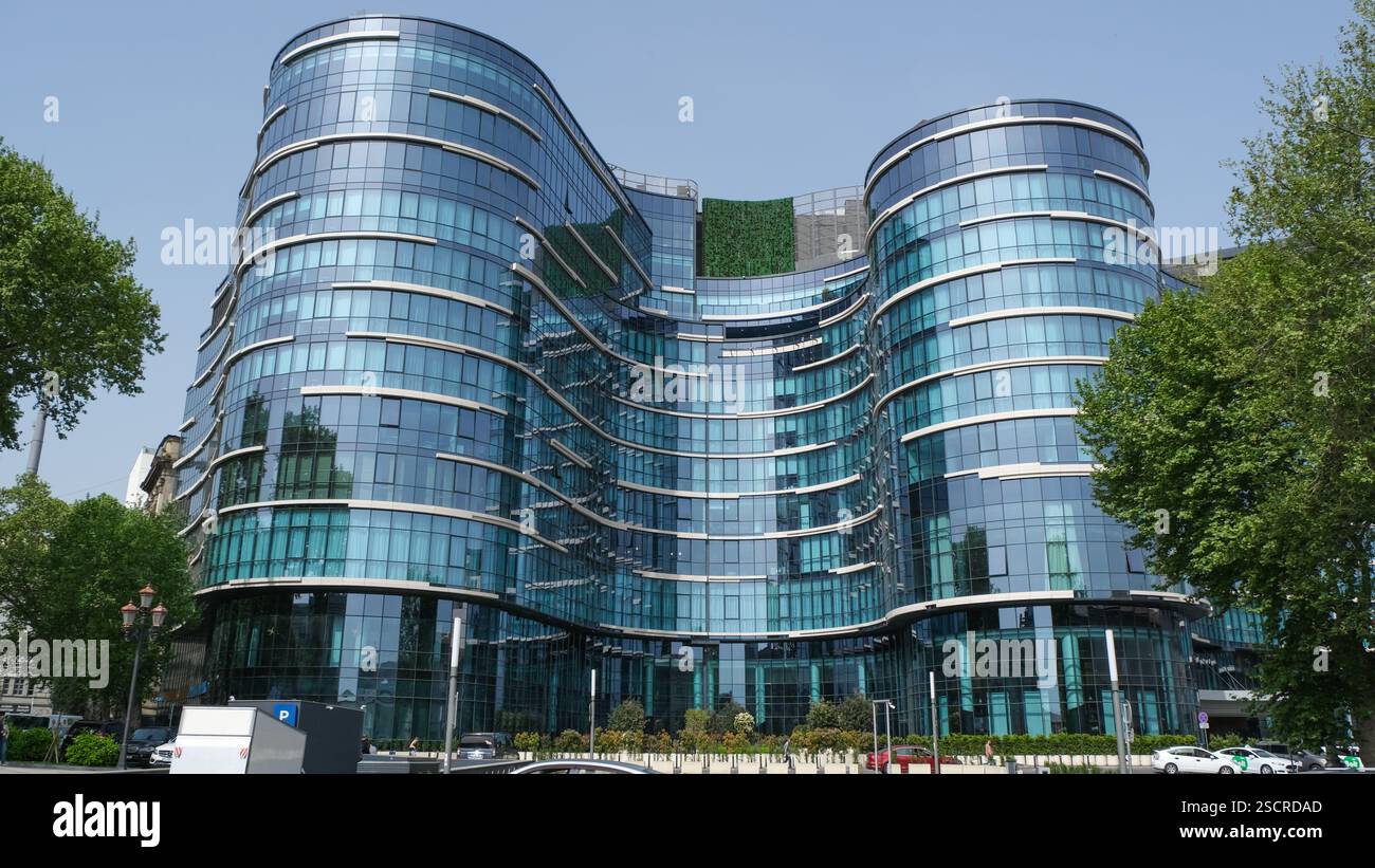 A glass building as a part of Panorama project on Freedom Square in ...