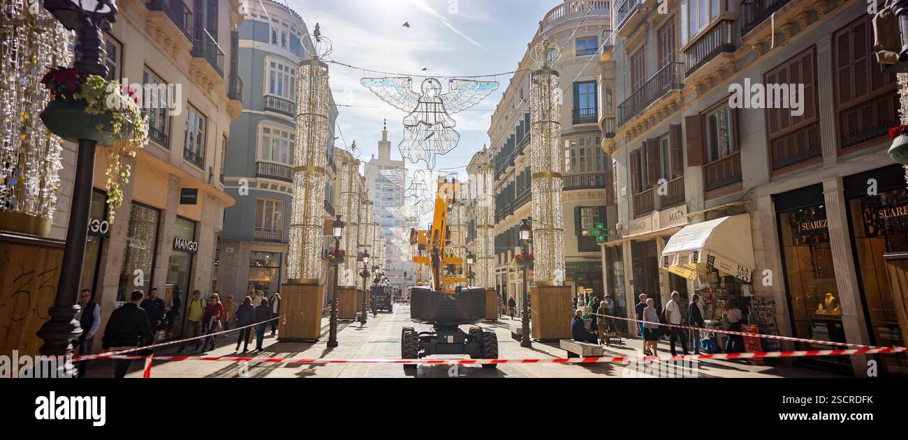Mediterranean Spanish Costa del Sol capital city of Malaga Stock Photo ...