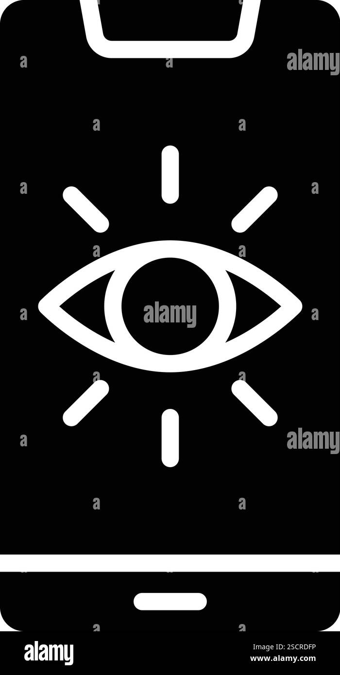 Visibility vector icon flat Black and White Stock Photos & Images - Alamy
