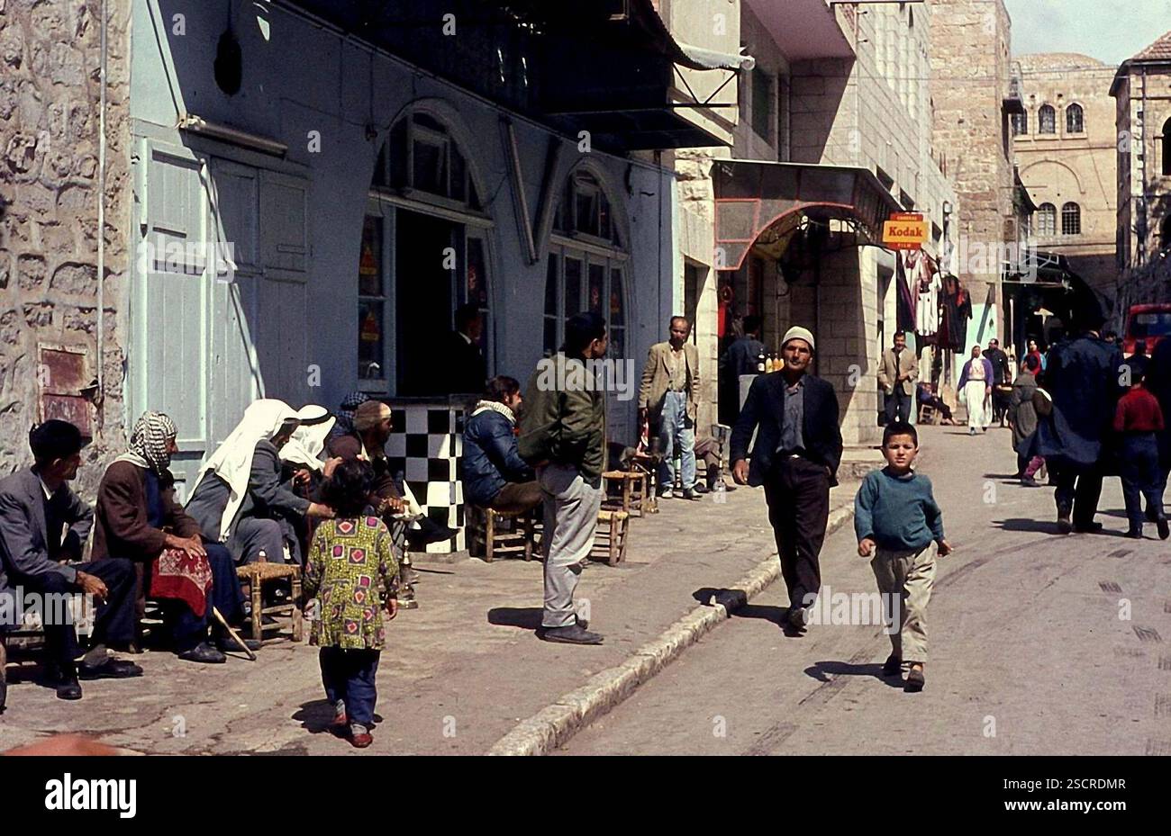 A busy street in Jerusalem, near Jaffa Gate. [automated translation ...