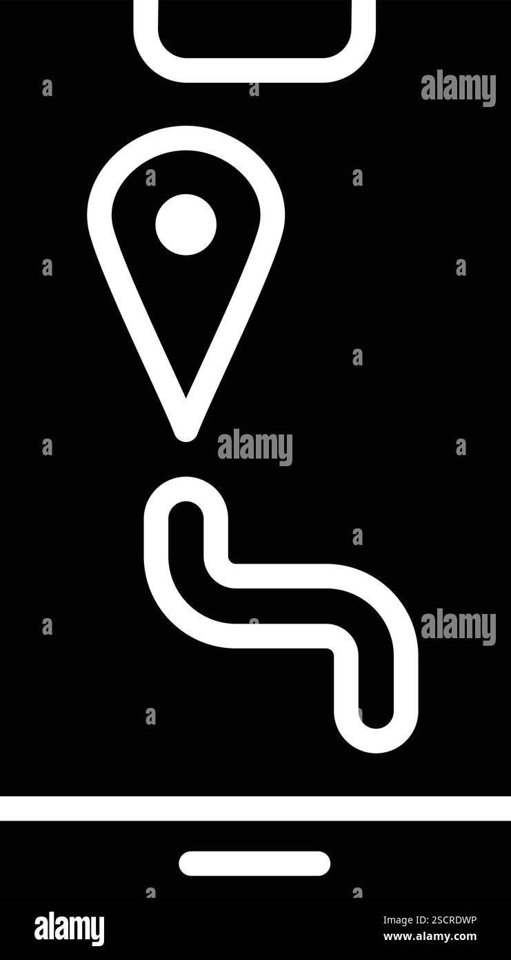 Gps icon design Black and White Stock Photos & Images - Alamy