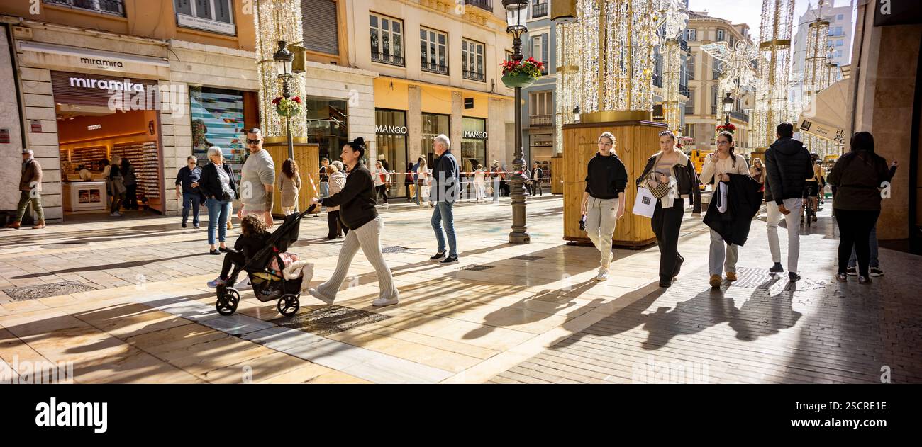 Mediterranean Spanish Costa del Sol capital city of Malaga Stock Photo ...
