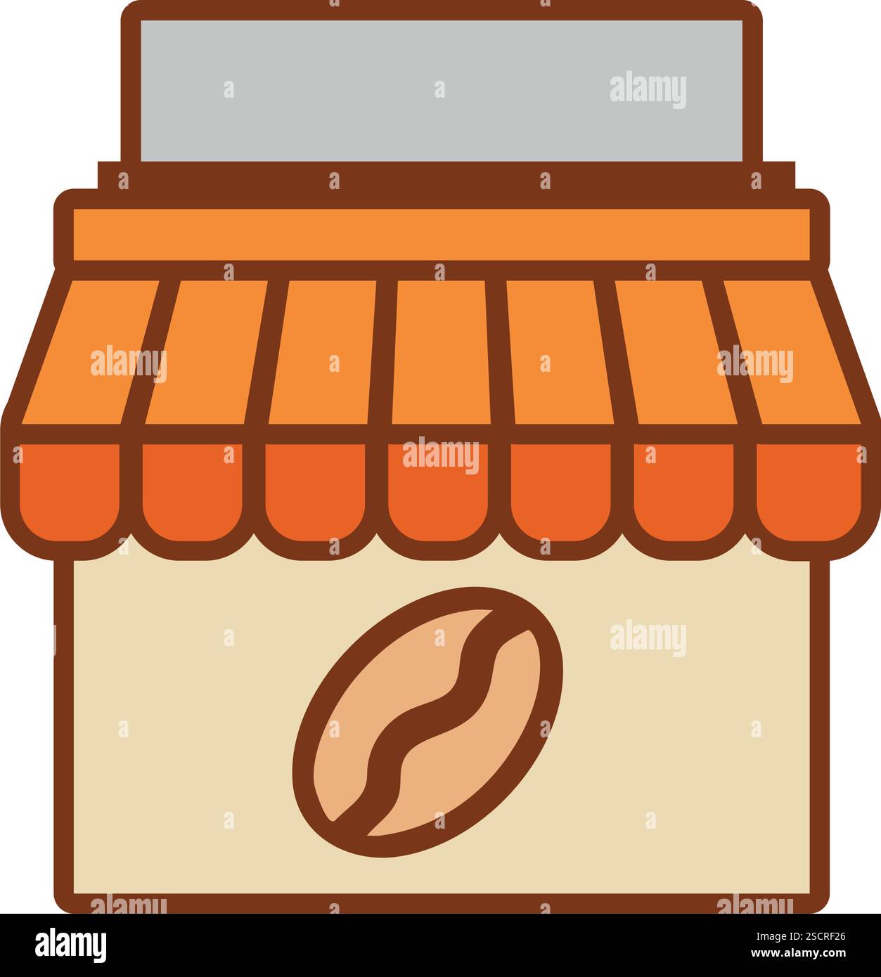 Coffee shop storefront with awning and beans Stock Vector Image & Art ...