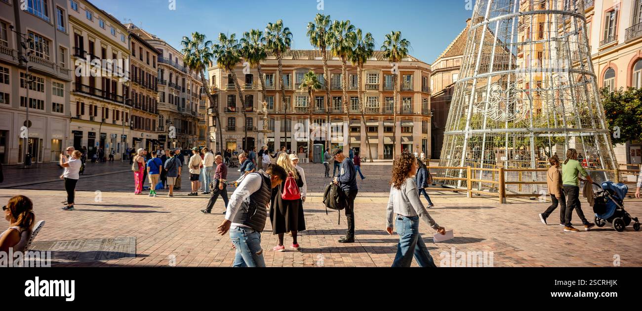 Mediterranean Spanish Costa del Sol capital city of Malaga Stock Photo ...