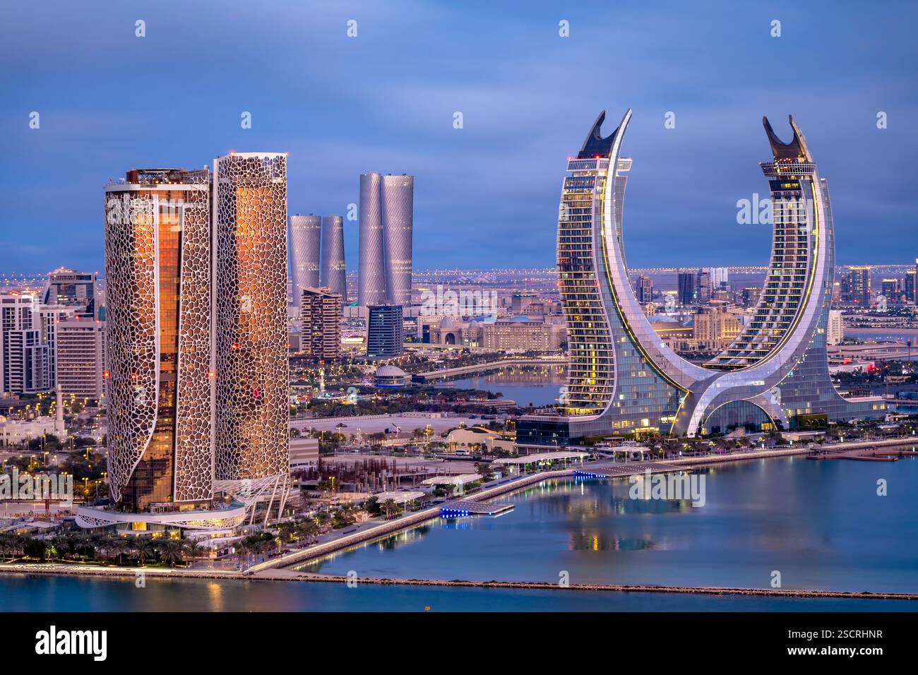 Lusail, Qatar - December 20, 2024: Katara buildings view from Lusail ...