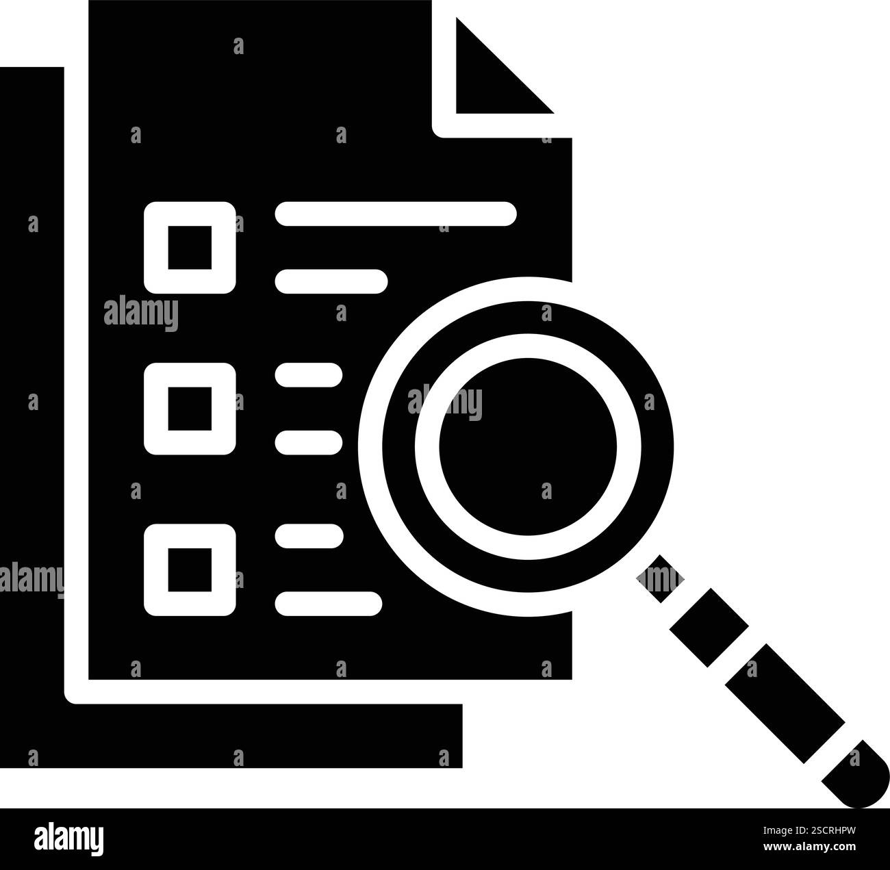 Document research icon vector Stock Vector Images - Alamy