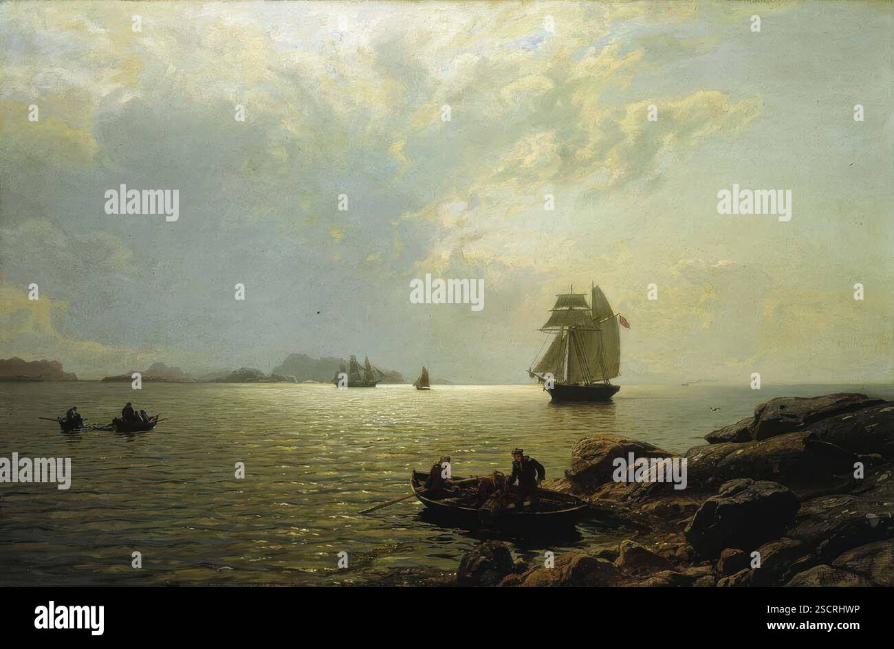 Coastal Landscape, 1872 Stock Photo - Alamy
