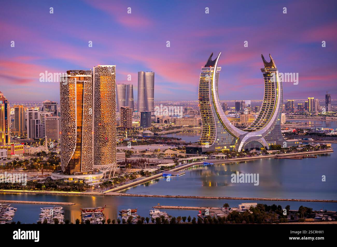Lusail, Qatar - December 20, 2024: Katara buildings view from Lusail ...
