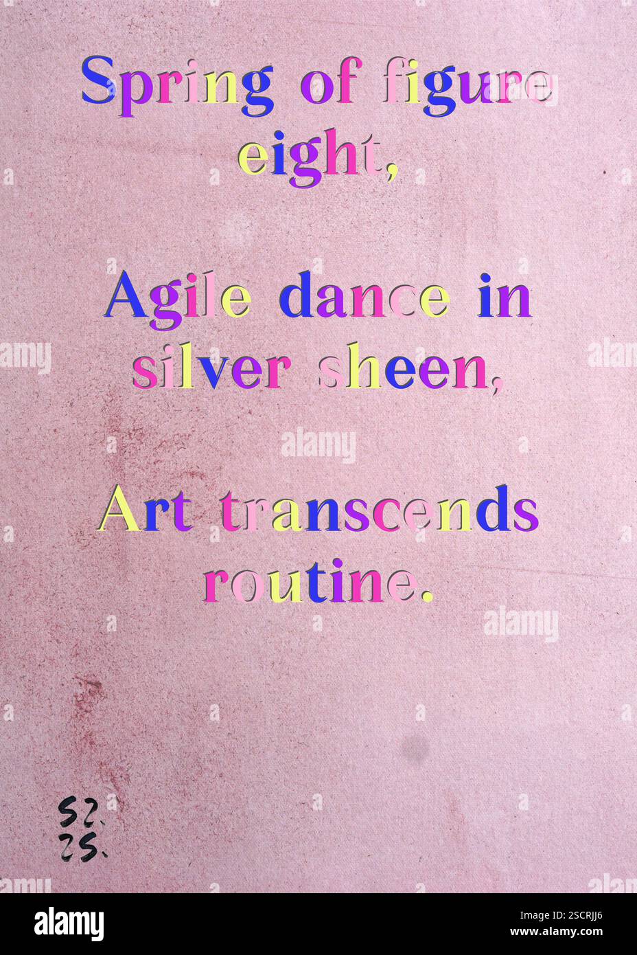 Spring of figure eight, Agile dance in silver sheen, Art transcends ...
