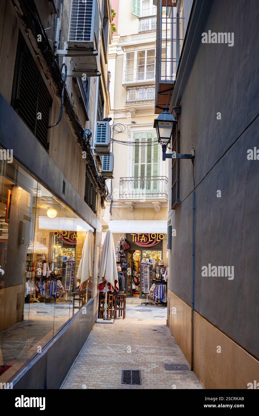 Restaurant bar in city center of Mediterranean Costa del Sol street ...