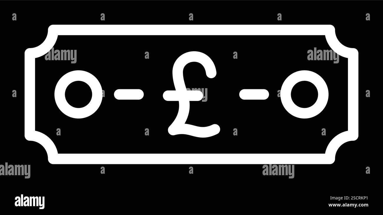 Illustration pound icon Black and White Stock Photos & Images - Alamy