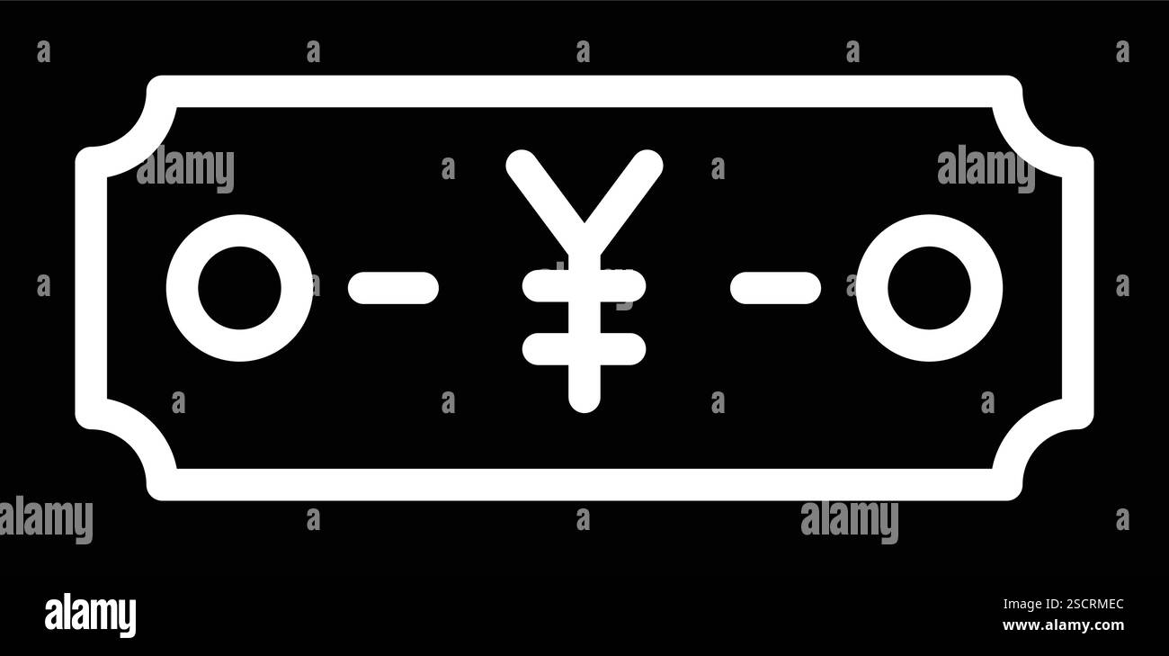 Yen outline vector icon Stock Vector Images - Alamy