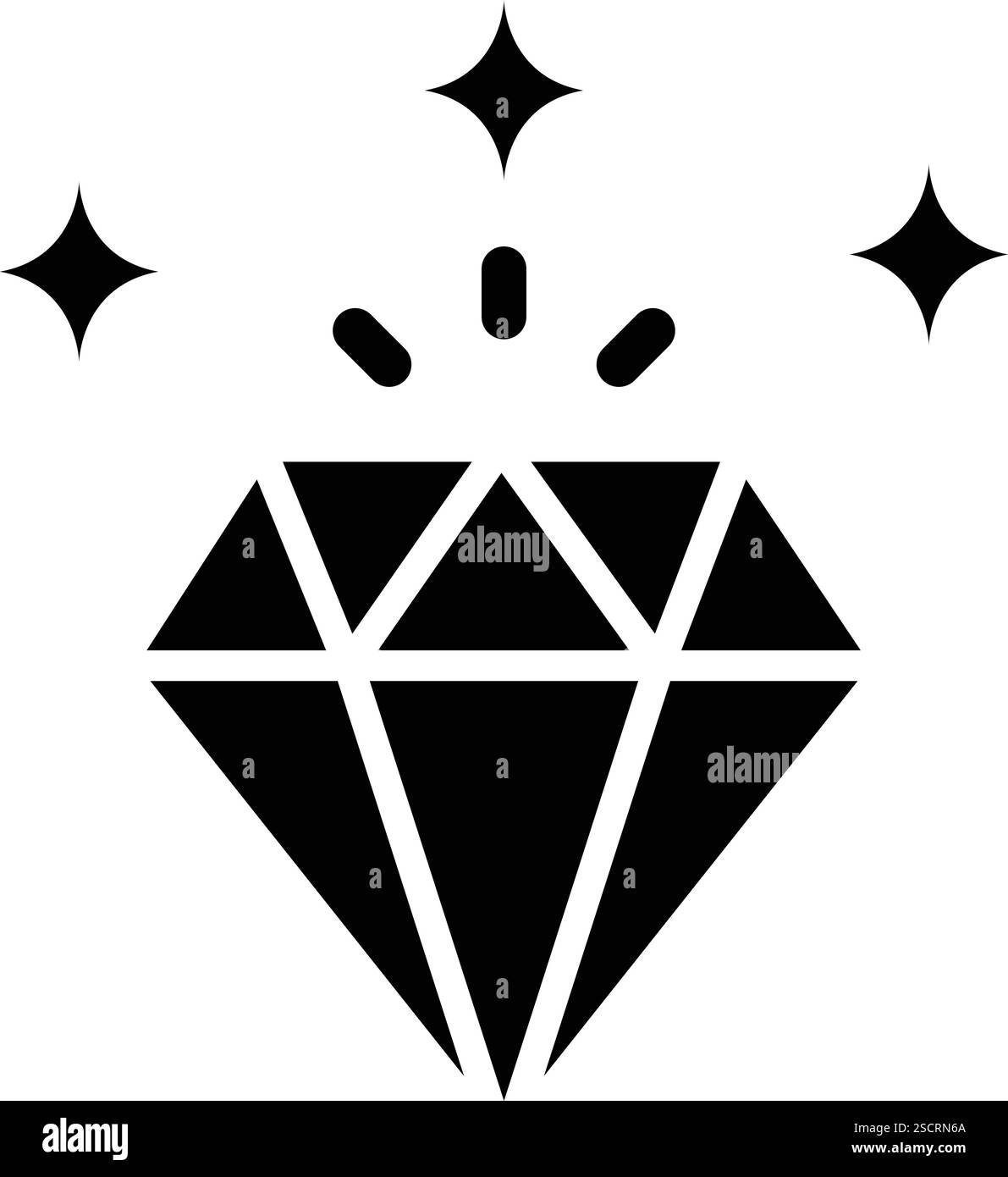 Gem line icons diamond Black and White Stock Photos & Images - Alamy