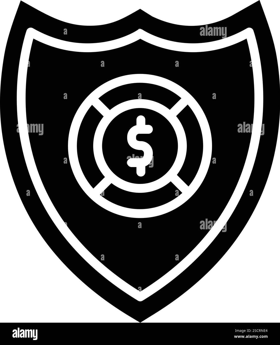 Shield dollar icon outline Stock Vector Images - Alamy