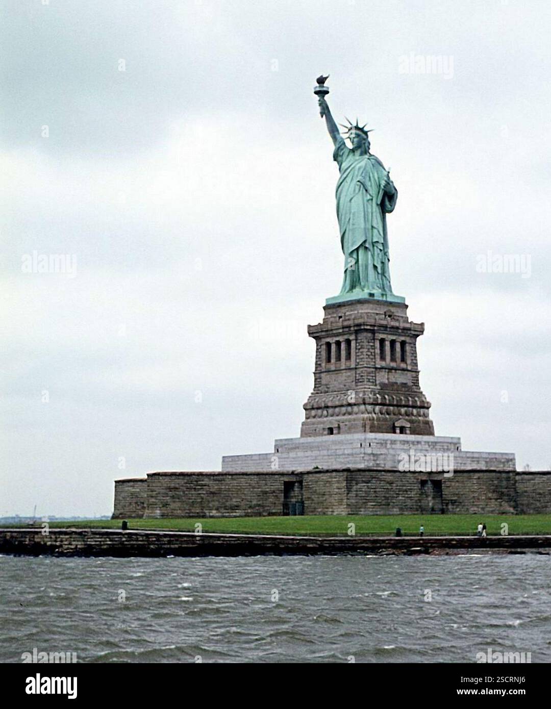 The Statue of Liberty on Liberty Island in New York City. [automated ...