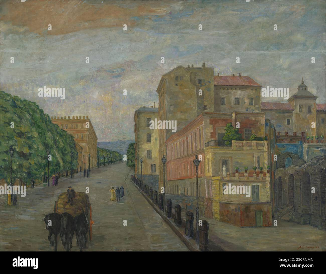 Piazza Carlo III in Naples, probably 1909 Stock Photo - Alamy