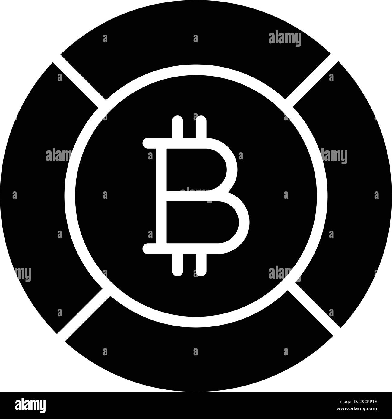 Bitcoin thin line vector Black and White Stock Photos & Images - Alamy