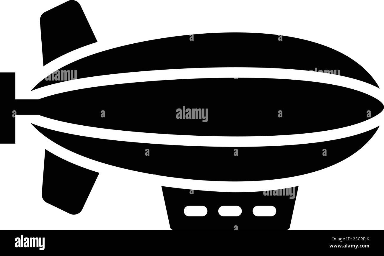 Zeppelin Vector Icon Design Illustration Stock Vector Image & Art - Alamy