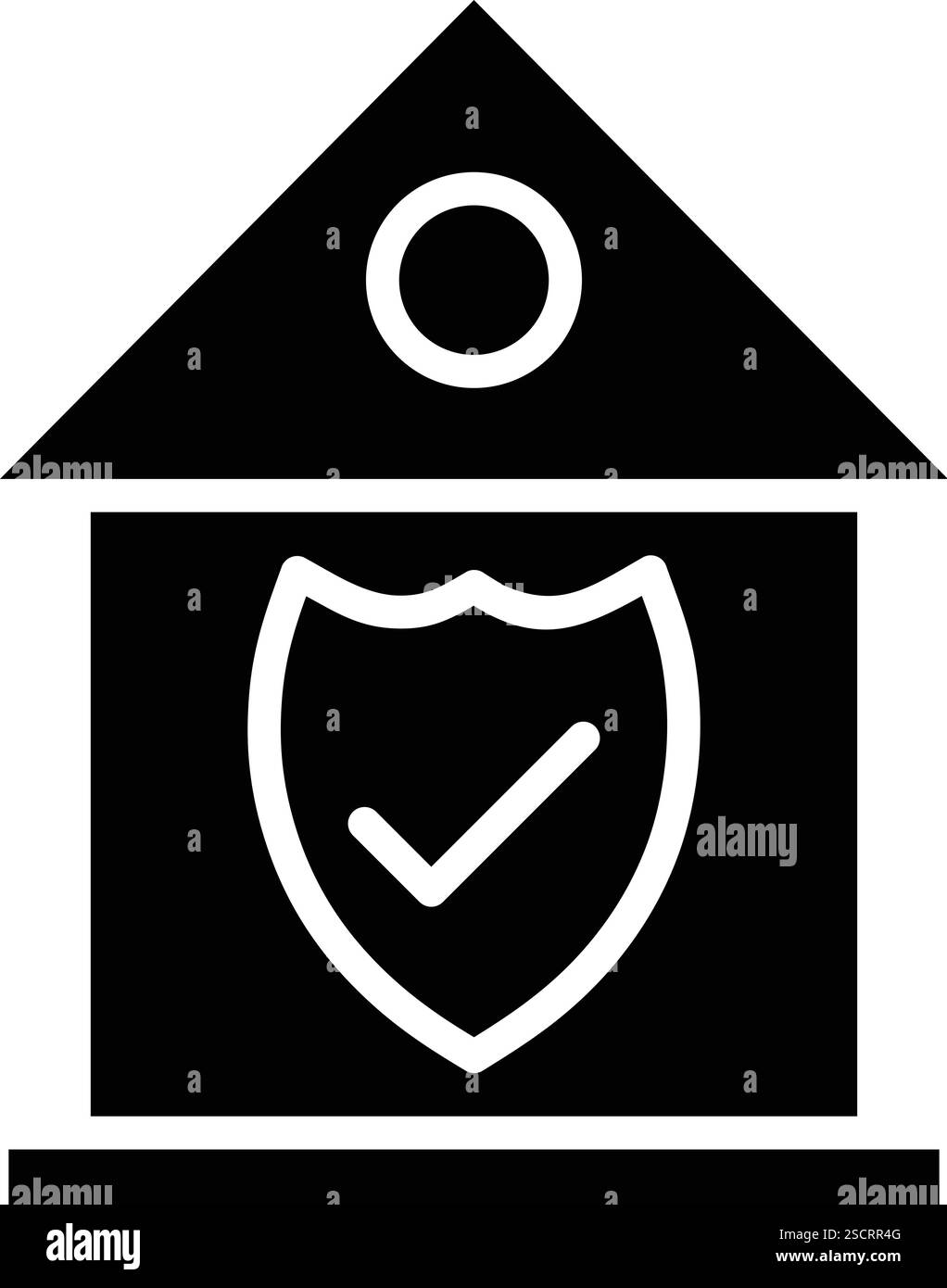 House insurance icon Black and White Stock Photos & Images - Alamy