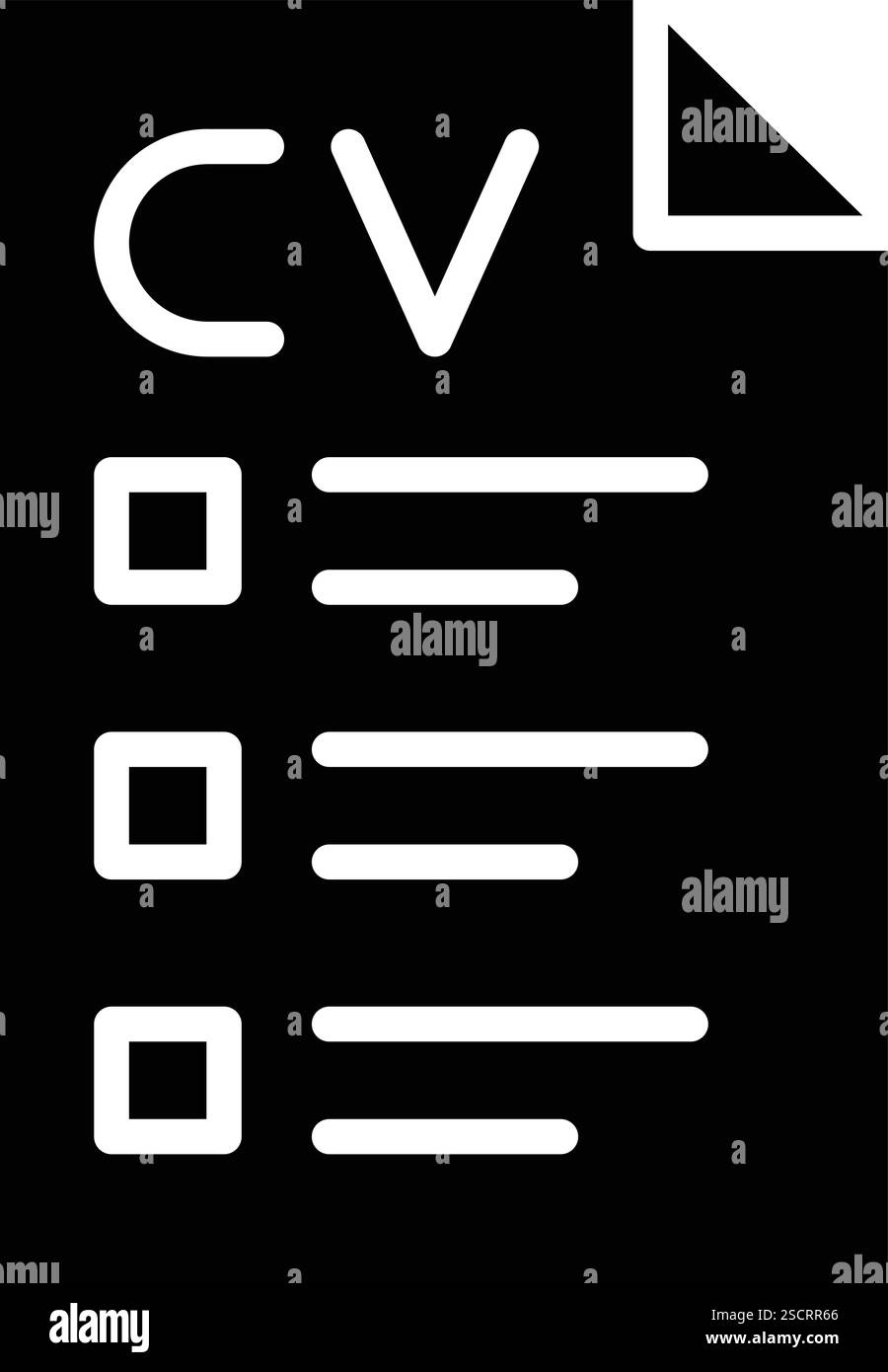 Cv Vector Icon Design Illustration Stock Vector Image & Art - Alamy