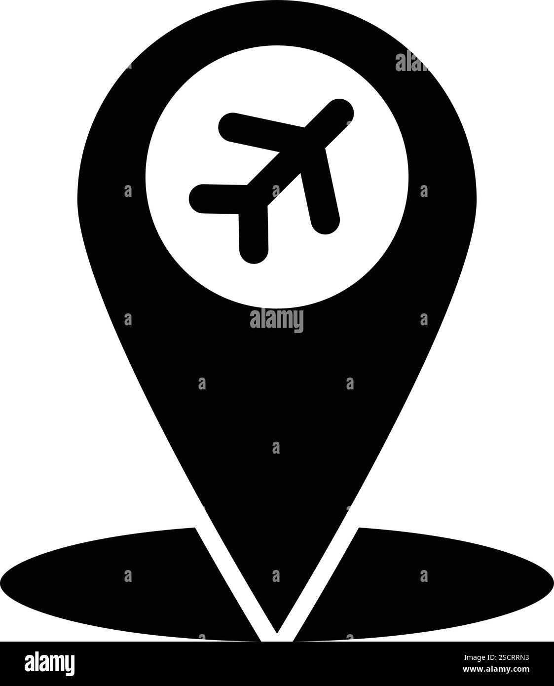 Airport location Vector Icon Design Illustration Stock Vector Image ...