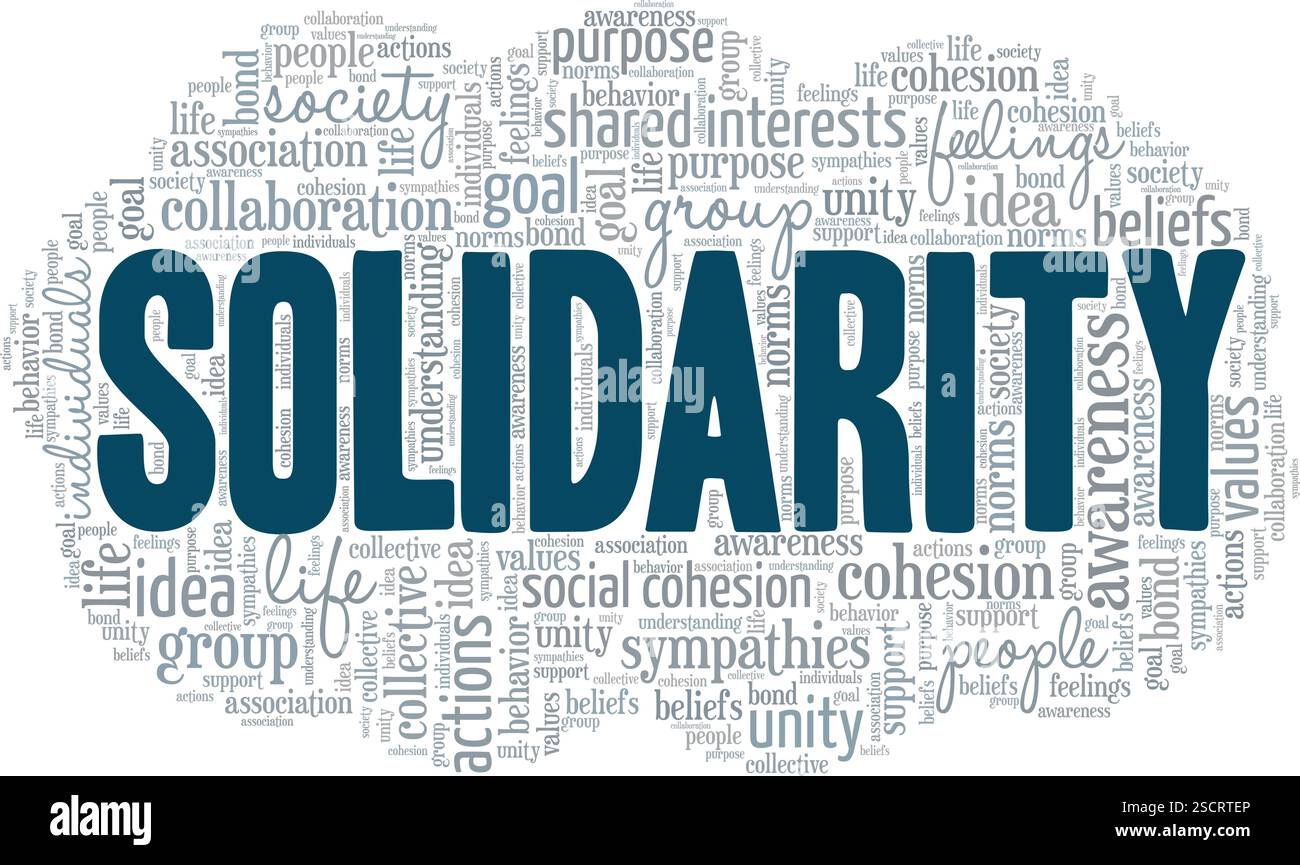 Social Solidarity word cloud conceptual design isolated on white ...