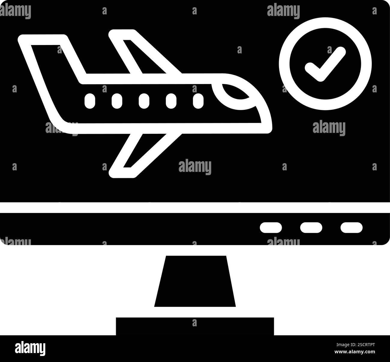 Check in Vector Icon Design Illustration Stock Vector Image & Art - Alamy