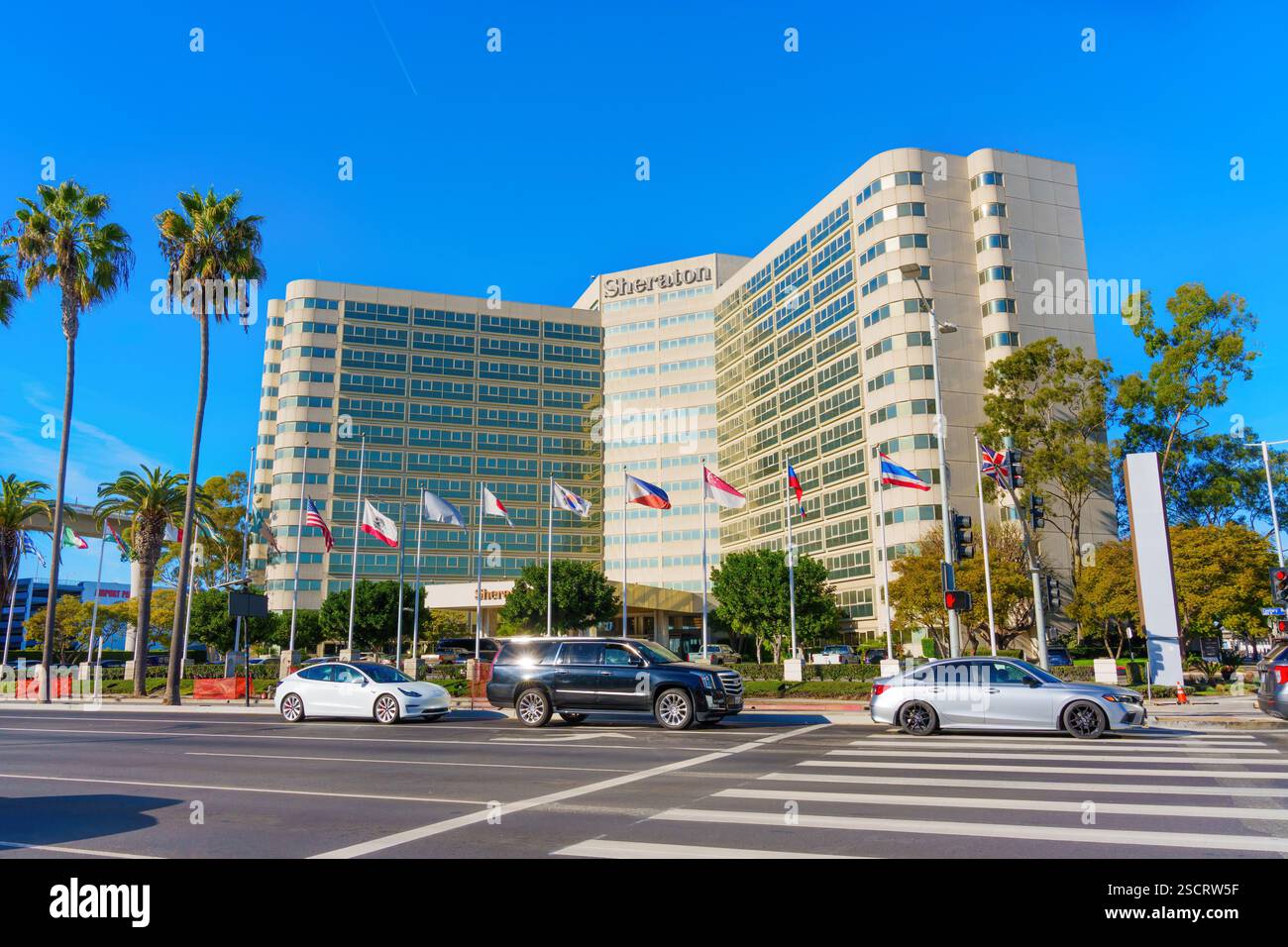 Los Angeles, California - January 6, 2025: Sheraton Hotel building in ...