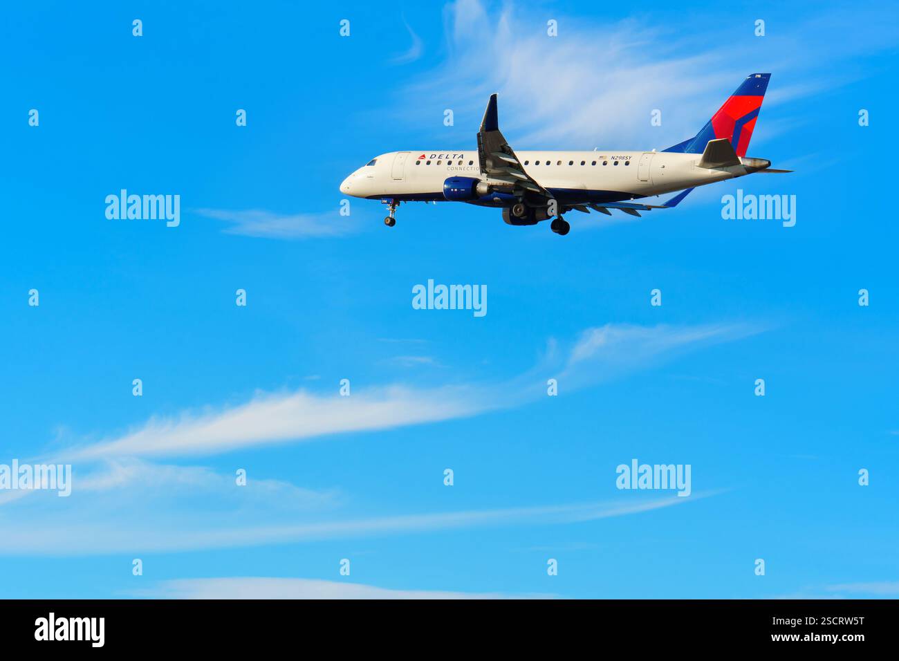 Los Angeles, California - January 6, 2025: A Delta Airlines airplane ...