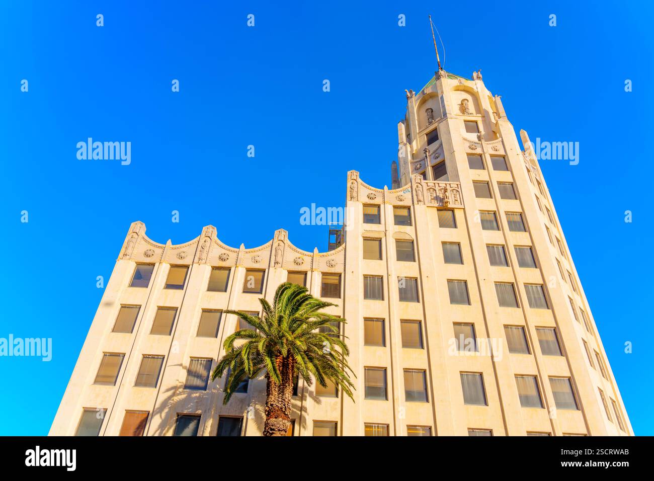 Los Angeles, California - January 8, 2025: Low-angle view of the ...
