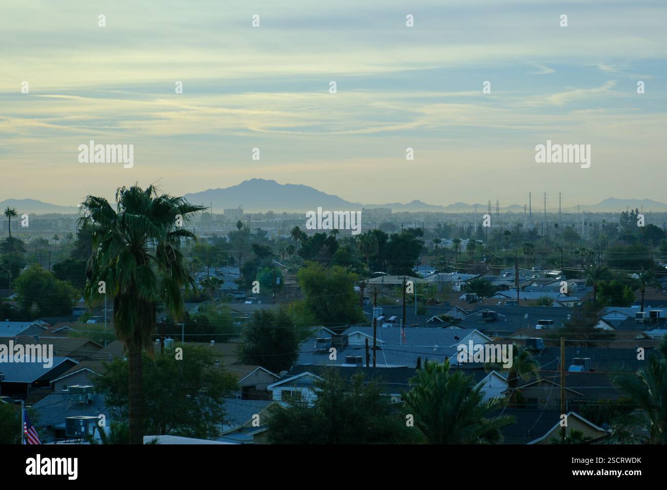 Scottsdale, AZ, USA - 20 JAN 2025 - A view over Scottsdale, Phoenix ...