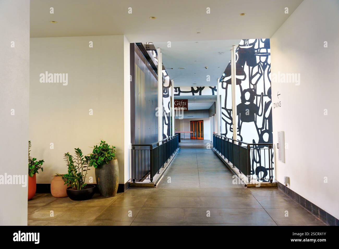 Los Angeles, California - January 8, 2025: Interior corridor of ...