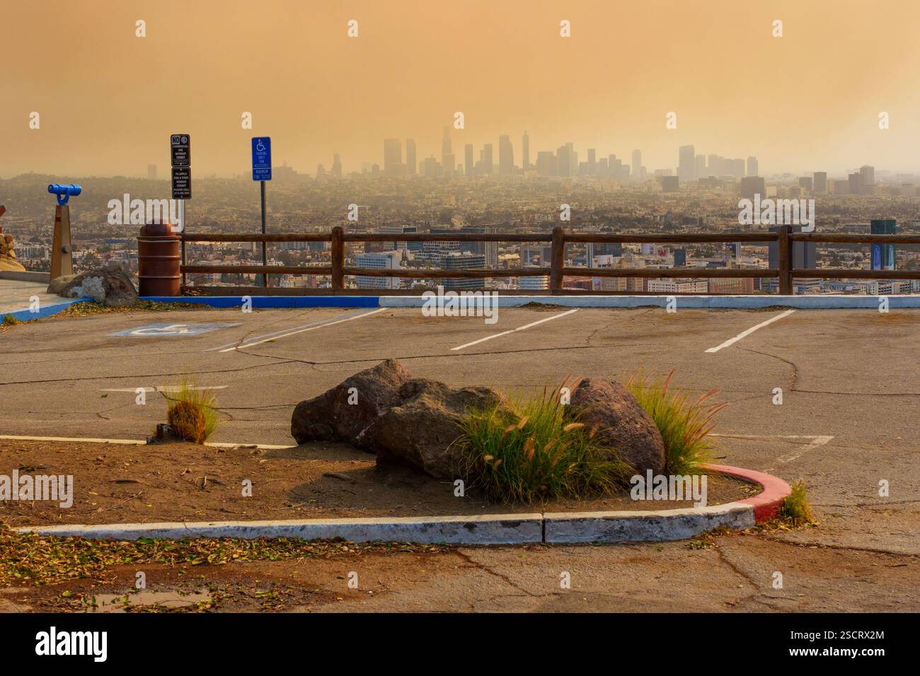 Los Angeles, California - January 8, 2025: View of the Los Angeles ...