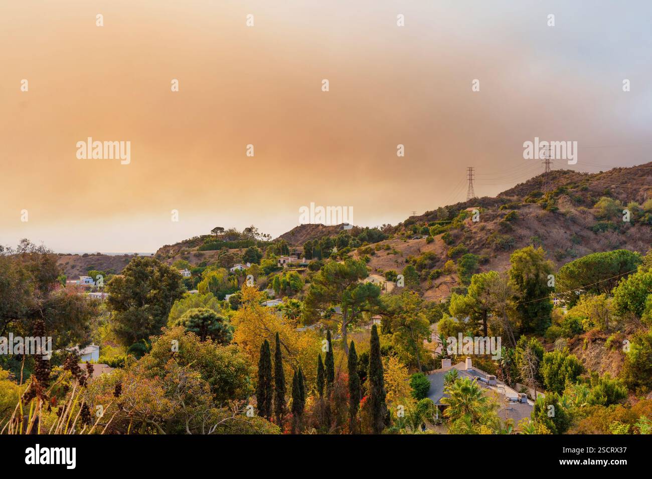 Los Angeles, California - January 8, 2025: Scenic view of California ...