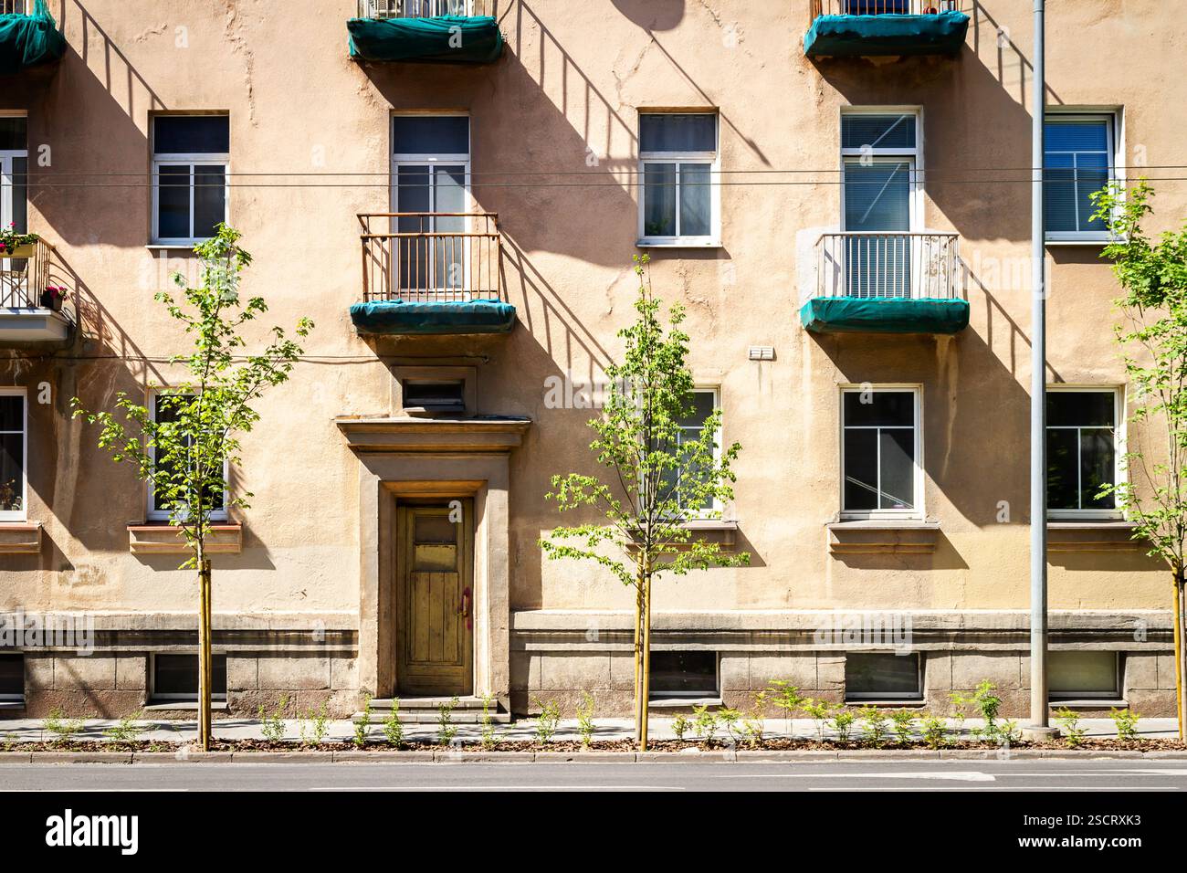 Soviet era architecture style of living district in Vilnius, Lithuania ...