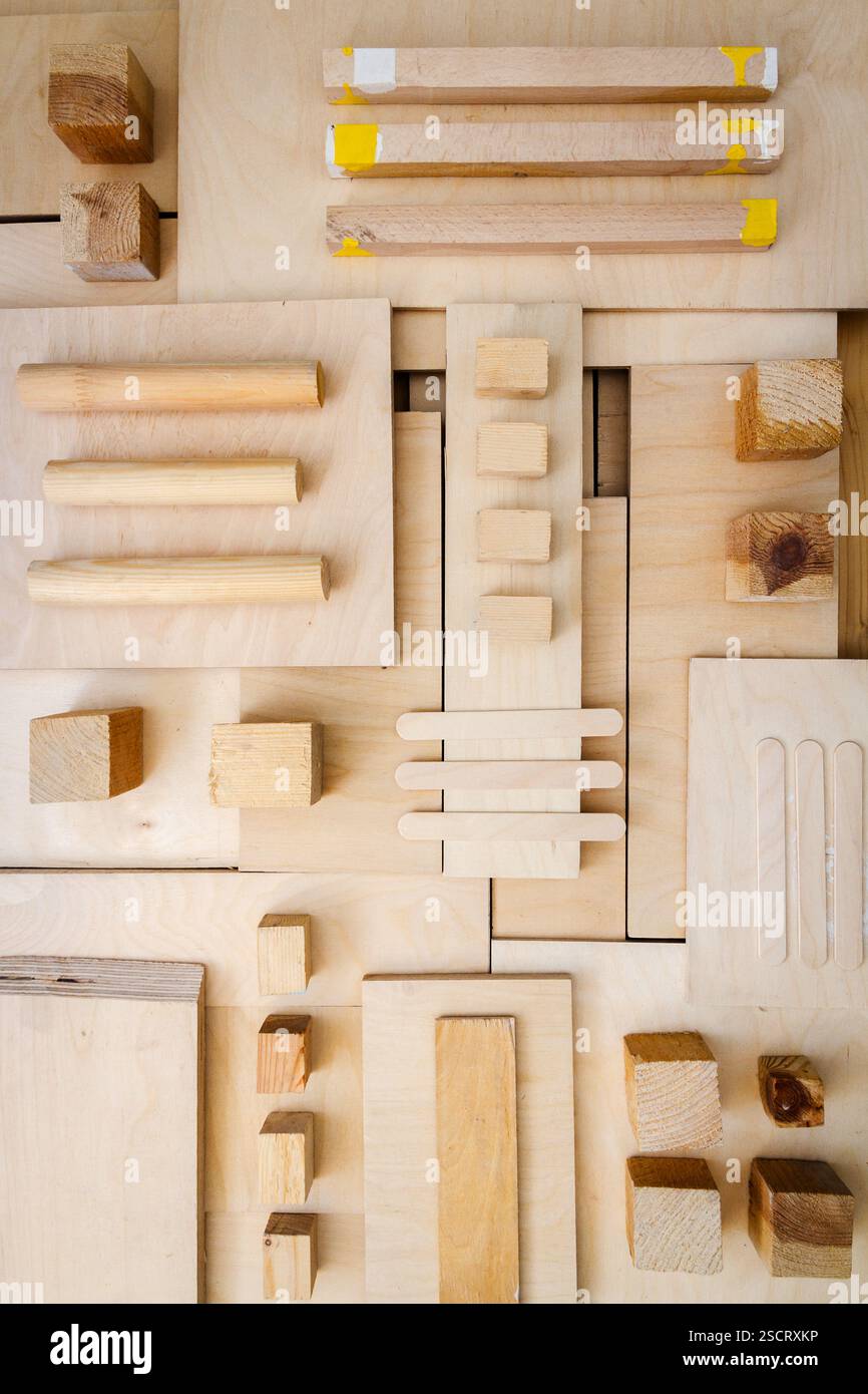 Flat lay various wood hi-res stock photography and images - Alamy