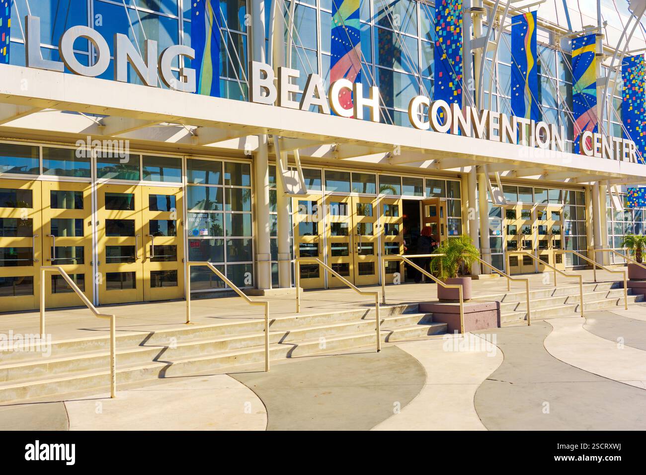 Long Beach, California - January 15, 2025: Modern entrance of Long ...