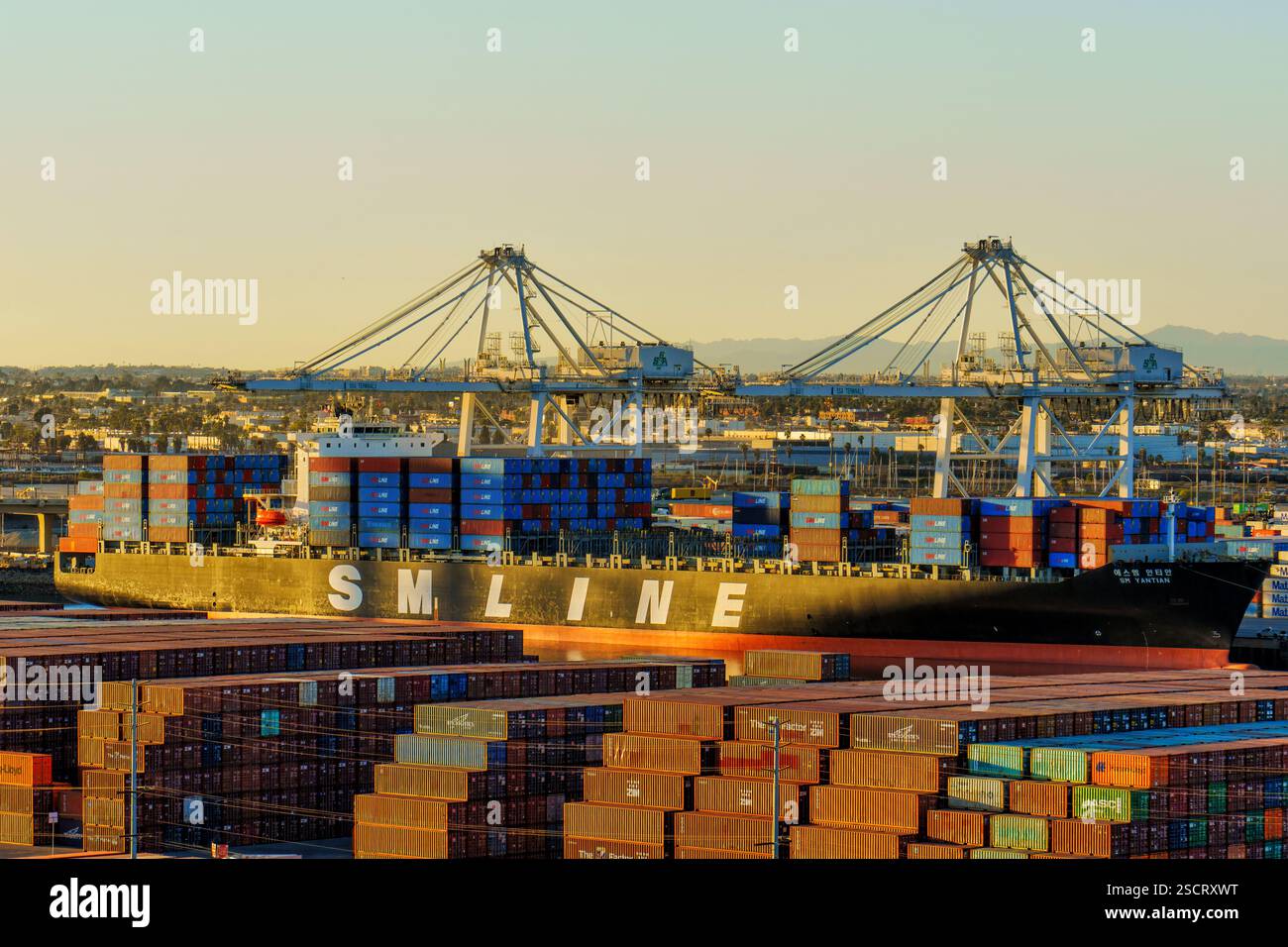 Long Beach, California - January 15, 2025: Large cargo ship named ...