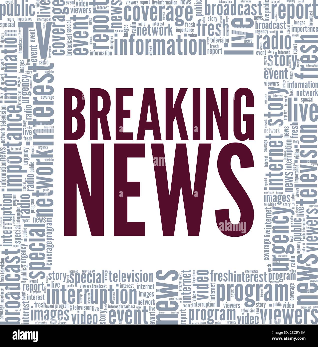 Breaking News word cloud conceptual design isolated on white background ...
