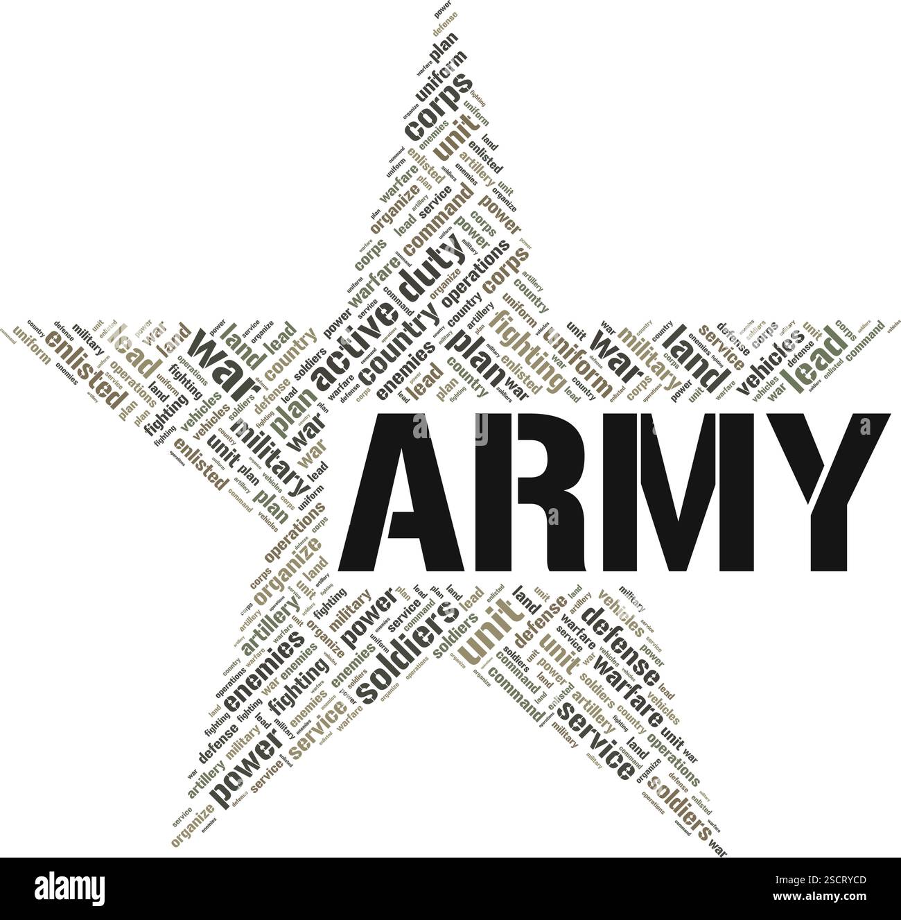 Army word cloud conceptual design isolated on white background Stock ...