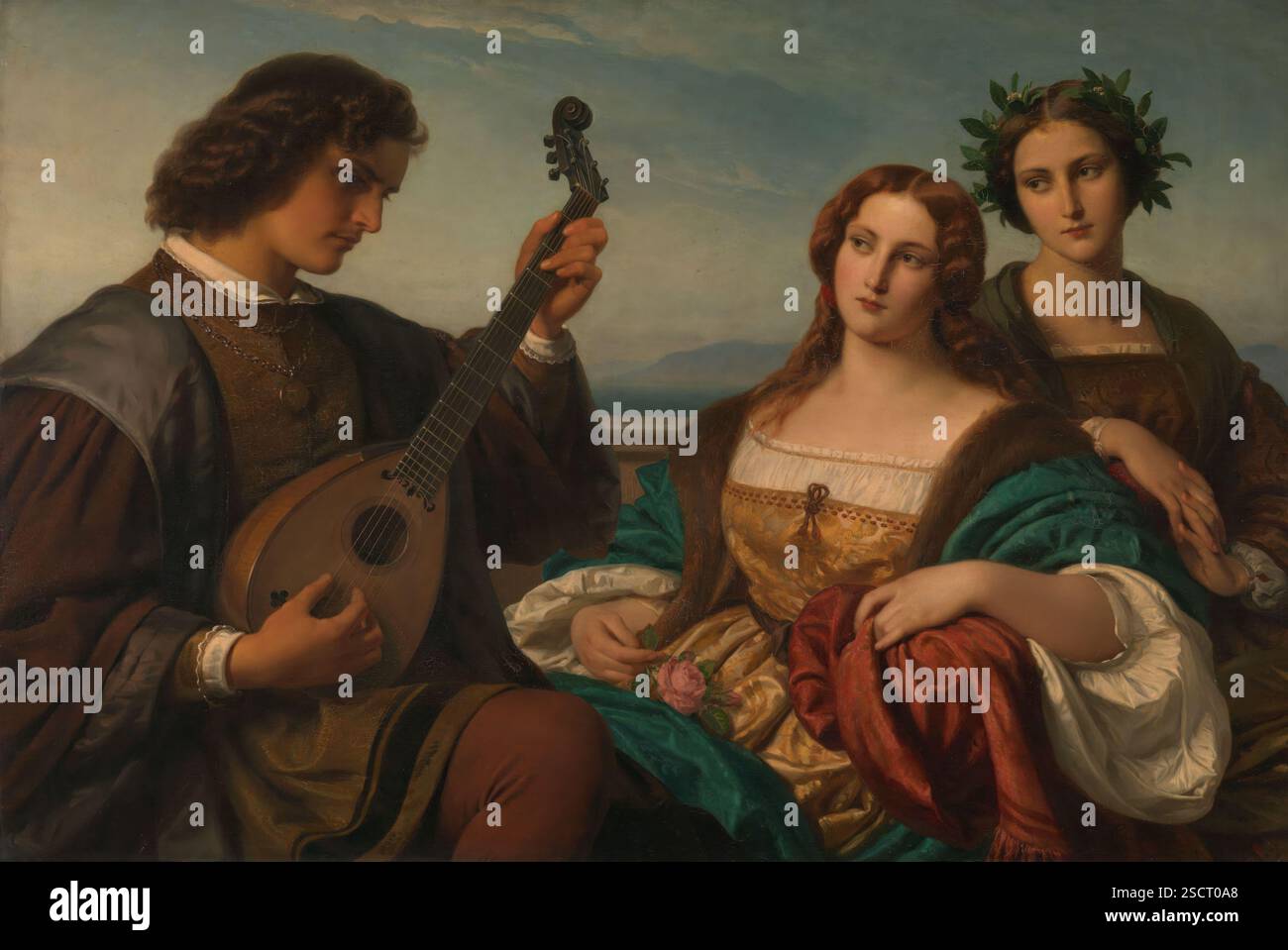 Minstrel playing the lute hi-res stock photography and images - Alamy