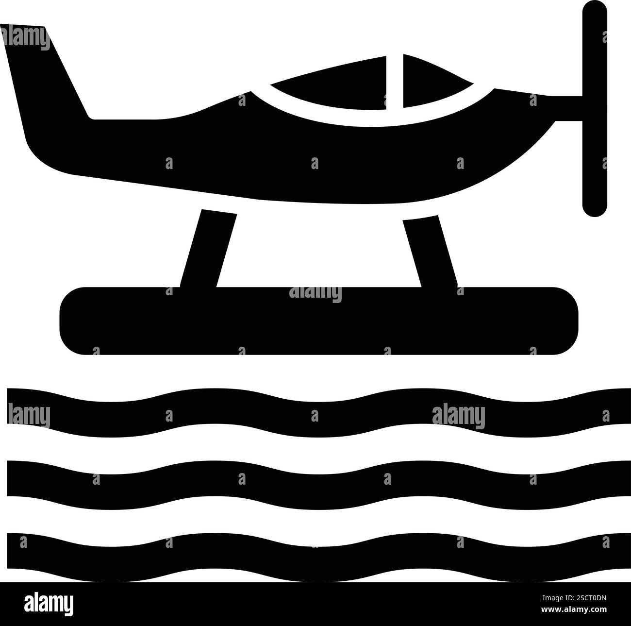 Seaplane Vector Icon Design Illustration Stock Vector Image & Art - Alamy